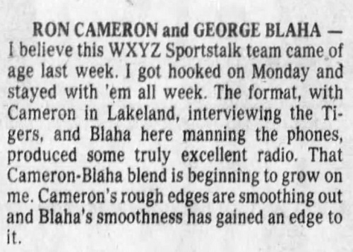 Ron Cameron - Page 590 - Michigan Radio & TV Buzzboard