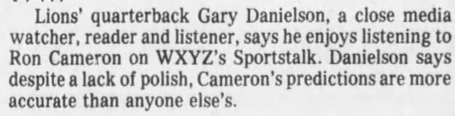 Ron Cameron - Page 1266 - Michigan Radio & TV Buzzboard